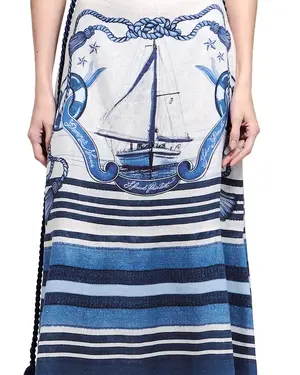 YUKIO Linen Midi Skirt