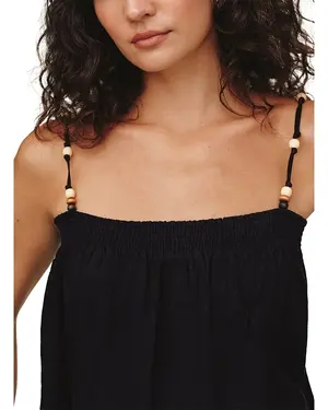 Bella Dahl Smocked Beaded Strap Tank Top