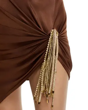 AREA Asymmetrical Mini Dress