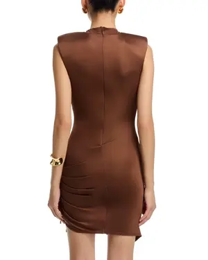 AREA Asymmetrical Mini Dress