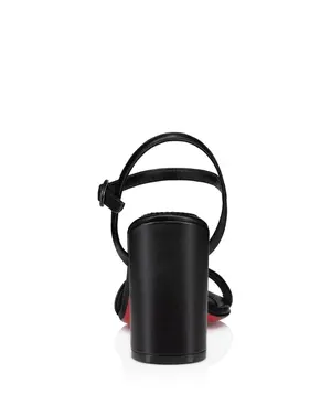 CHRISTIAN LOUBOUTIN Miss Jane Block Heel Sandal - Black