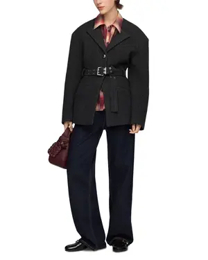 GANNI Belted Wool Jacket