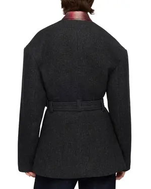 GANNI Belted Wool Jacket
