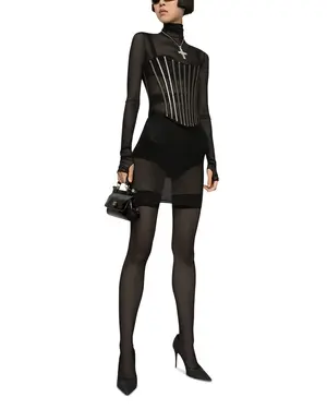 Dolce & Gabbana Tulle Braided Corset Belt
