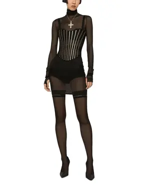 Dolce & Gabbana Tulle Braided Corset Belt