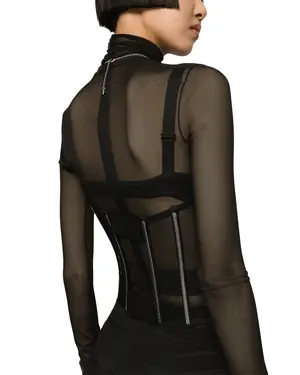 Dolce & Gabbana Tulle Braided Corset Belt
