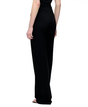 CALLAS MILANO Anouk Stretch Jersey Wide Leg Pants - Black