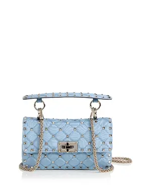 Valentino Garavani Rockstud Spike Small Shoulder Bag - Blue