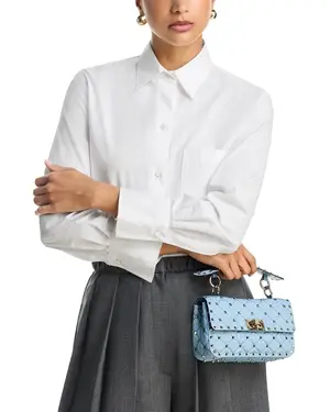 Valentino Garavani Rockstud Spike Small Shoulder Bag - Blue