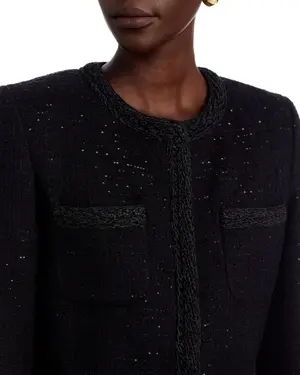 Fabiana Filippi Knit Trim Sequin Blazer