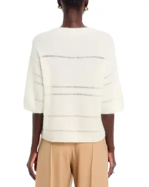 Fabiana Filippi Mohair Sweater With Sequin Stripe