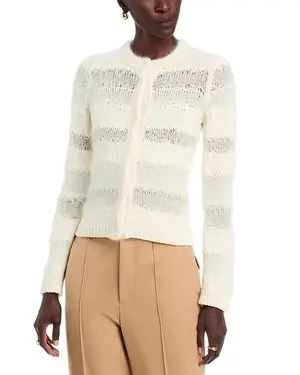 Fabiana Filippi Ribbed Knit Cardigan - Raffia