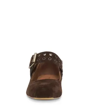 Free People Maggie Mary Jane Flats - Chocolate