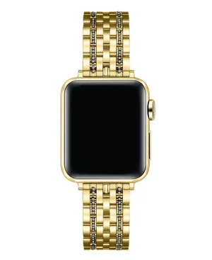 POSH TECH Remy Rhinestone Stainless Steel Link Band For Apple Watch - Gold