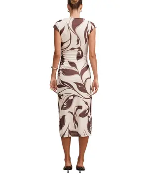 EVER NEW Emery Mesh Ruched Dress