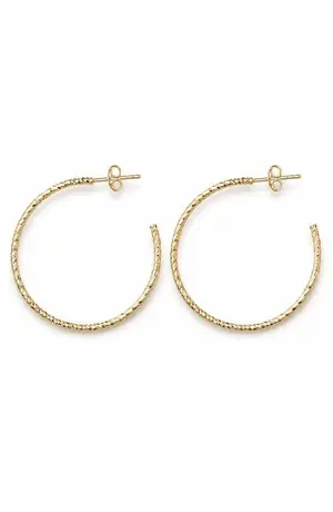 Argento Vivo Diamond-cut Hoop Earrings