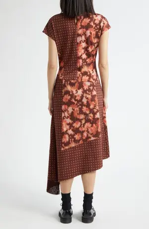 3.1 Phillip Lim Desert Flower Mixed Print Cotton Dress - Rust Multi