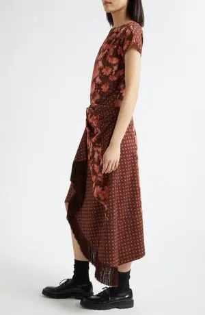 3.1 Phillip Lim Desert Flower Mixed Print Cotton Dress - Rust Multi