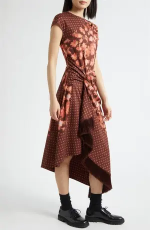 3.1 Phillip Lim Desert Flower Mixed Print Cotton Dress - Rust Multi