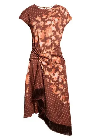 3.1 Phillip Lim Desert Flower Mixed Print Cotton Dress - Rust Multi