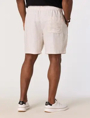 Psycho Bunny Big & Tall Printed Linen-blend Shorts