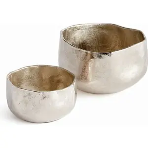 NAPA HOME & GARDEN Amelia Cachepot Planters - Silver
