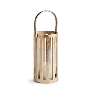 NAPA HOME & GARDEN Huxley Hurricane Candle Holder Short - Gold