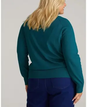 Universal Standard Plus Renee Savvy Fine Knit Raglan Turtleneck