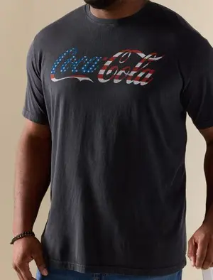 Lucky Brand Big & Tall Coca Cola Graphic Tee