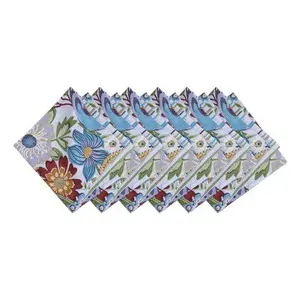 C&F HOME Calanthe Set Of 6 Cloth Napkins - Red