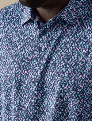 CALLAWAY Big & Tall Multi Palm Geometric Print Polo Shirt
