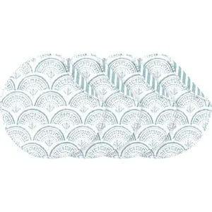 Carol & Frank Halsey Round Set Of 4 Placemats 17 - Blue