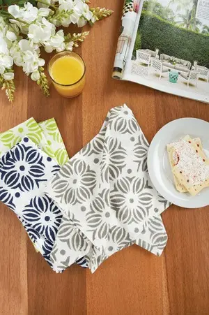 Carol & Frank Midge Boulder Napkin Set Of 4