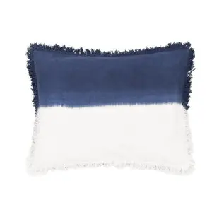 Carol & Frank Aster Two-tone Cotton Sham 20" X 26 - Blue