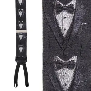 Trafalgar The Formal Affair Silk Novelty Formal End Braces - Black