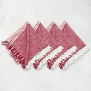 Carol & Frank Kerbey Ruby Napkins Set Of 4 - Red