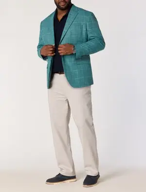 OAK HILL BY DXL Textured Windowpane Sport Coat