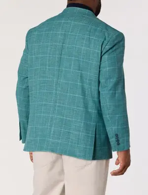 OAK HILL BY DXL Textured Windowpane Sport Coat