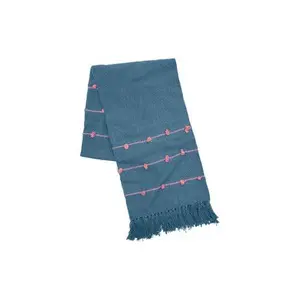 Carol & Frank Tabb Mallard & Hibiscus 50" X 60" Throw Blanket - Blue