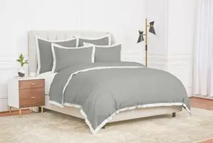 ELISABETH YORK Digby Pewter 100% Cotton Chambray Sham 20" X 36
