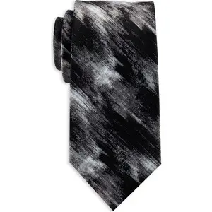 SYNRGY BY DXL Abstract Paint Stroke Neck Tie - Black
