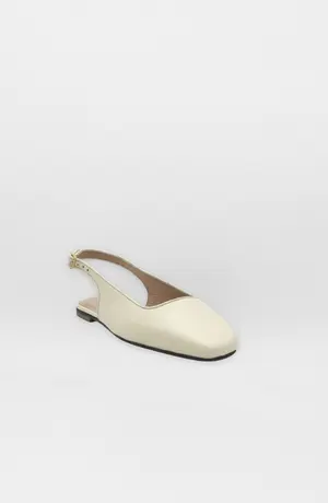 STIVALI NEW YORK Incanto Slingback Flats - Ivory