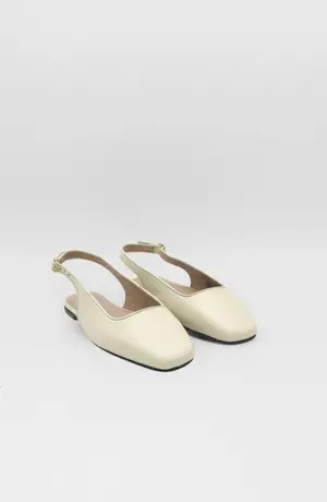 STIVALI NEW YORK Incanto Slingback Flats - Ivory