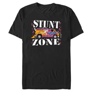 HOT WHEELS Stunt Zone Artistic Van Short Sleeve Graphic T-shirt - Black