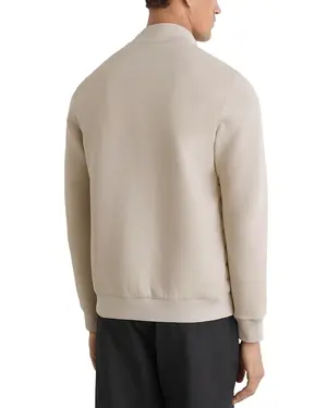 REISS Quilted Panel Bomber Jacket
