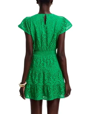 LAYERED WITH LOVE Lil Jane Eyelet Mini Dress - Green