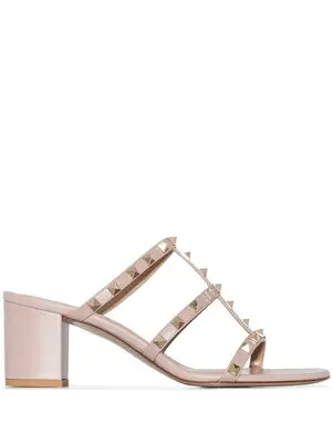 Valentino Garavani Rockstud Heeled Sandals - Pink
