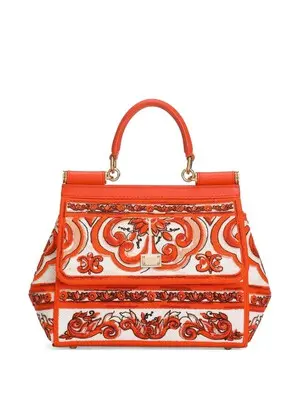 Dolce & Gabbana Sicily Top Handle Bag - Orange