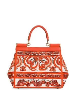 Dolce & Gabbana Sicily Maiolica Print Handbag