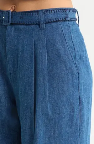 Paige Acacia High Waist Belted Jeans